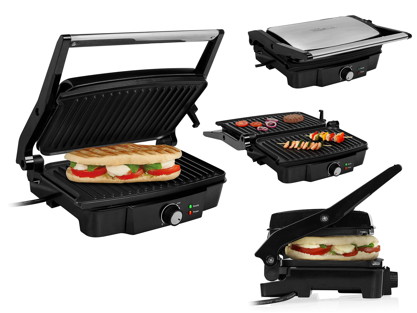 Griglia da interno TRISTAR paninimaker contatto low fat griglia elettrica snackmaker